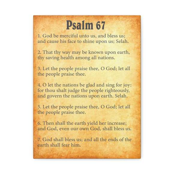 Express Your Love Gifts | Art | Scripture Sign Psalm 67 Chapter Gold ...